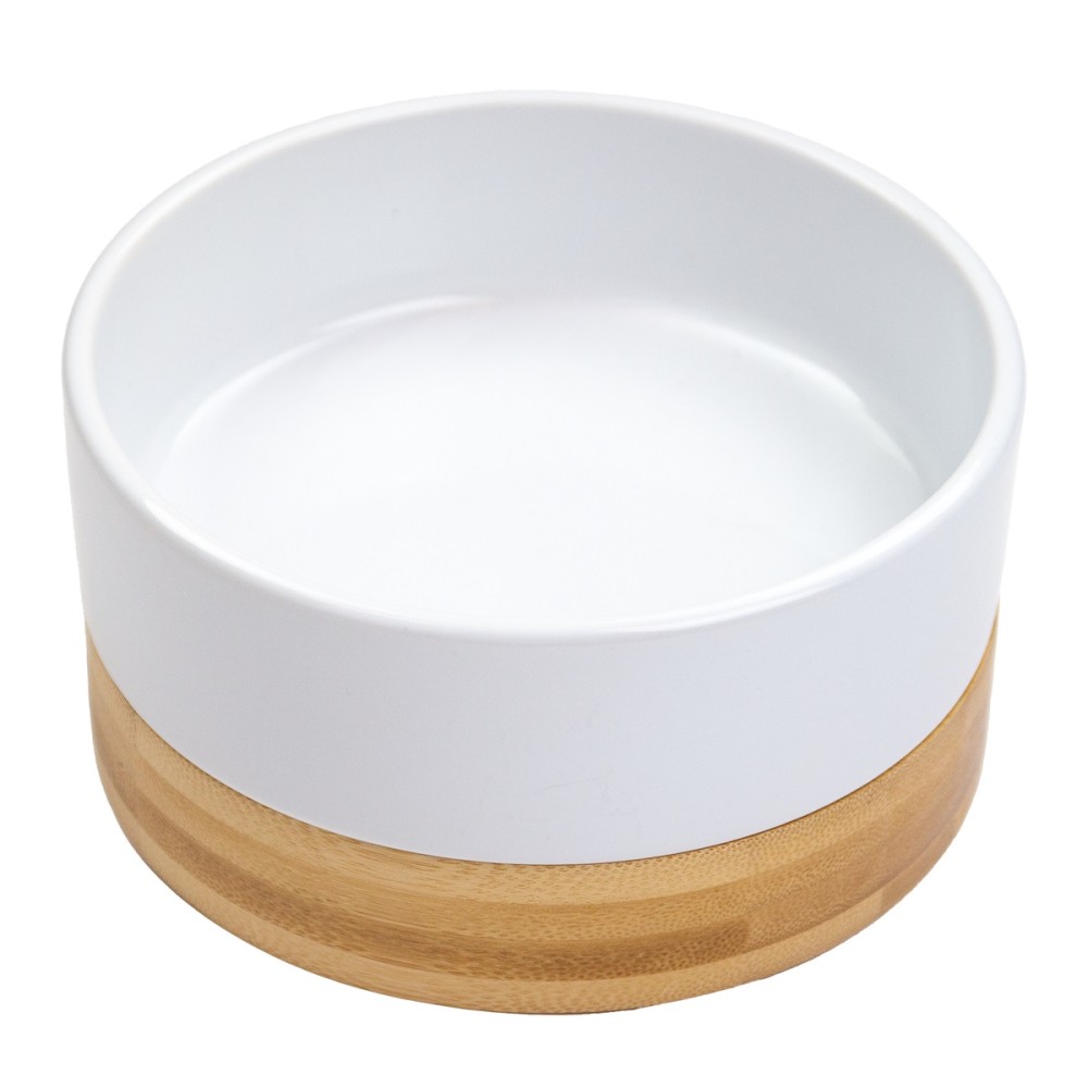 SAGAFLOR Futternapf AZOONA Keramik Holz Napf EMILIA 590ml für Hunde K ...